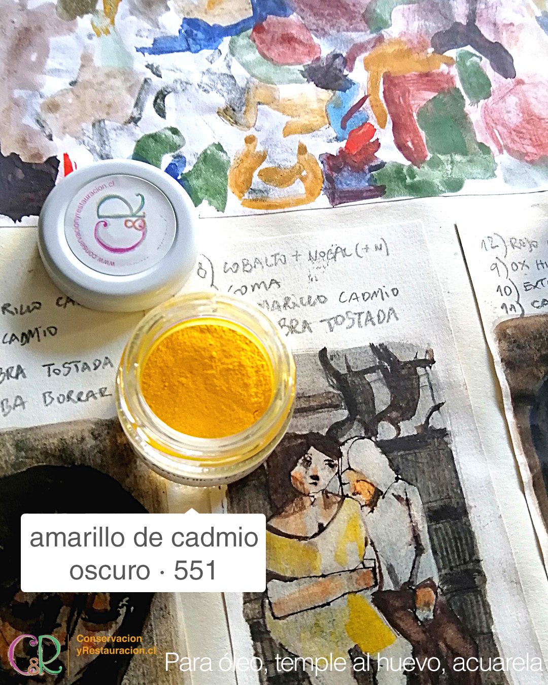 Pigmento Amarillo de Cadmio Oscuro